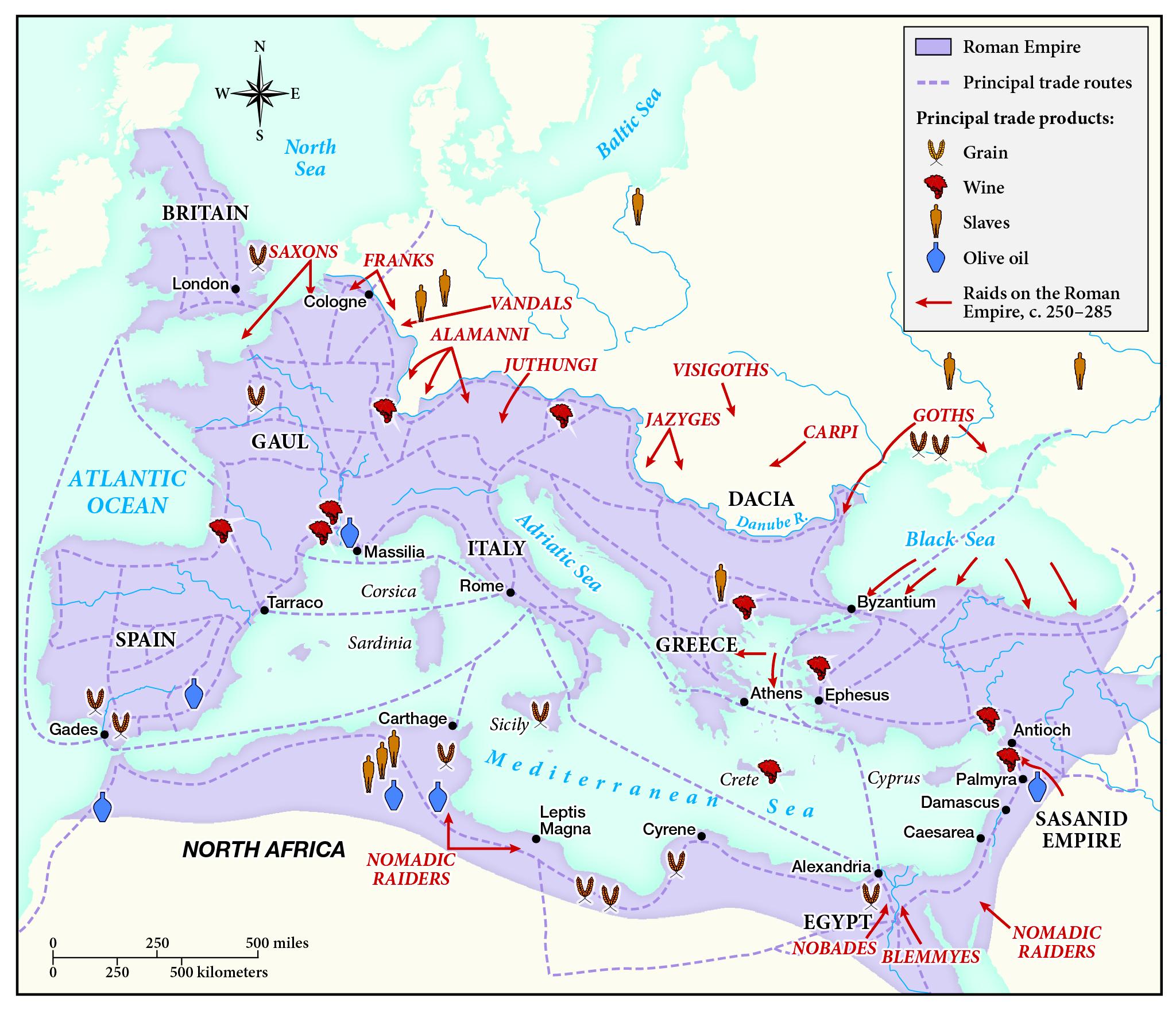 [Solved] Which statement does this map justify about the Roman Empire ...